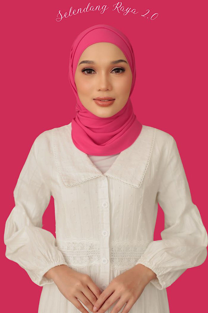 Selendang Raya ~ Shocking Pink – State of Hijab SG